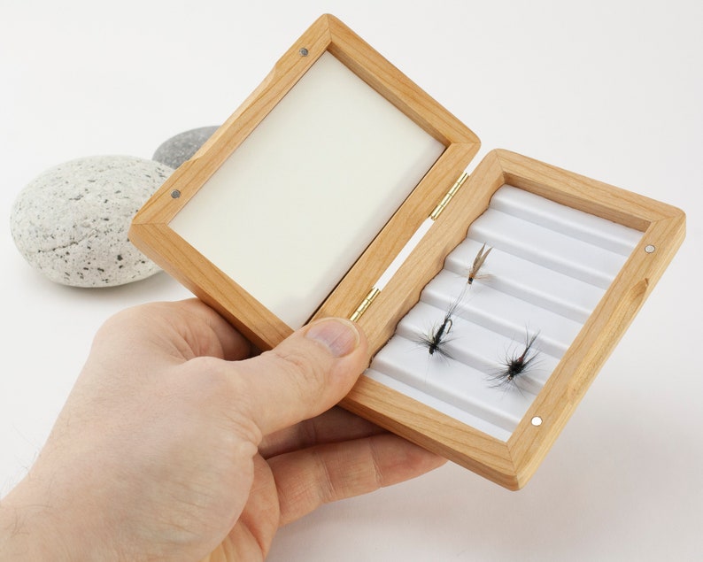 Handmade Cherry Wood Fly Box 3 X 4.5 Inch | Etsy Canada