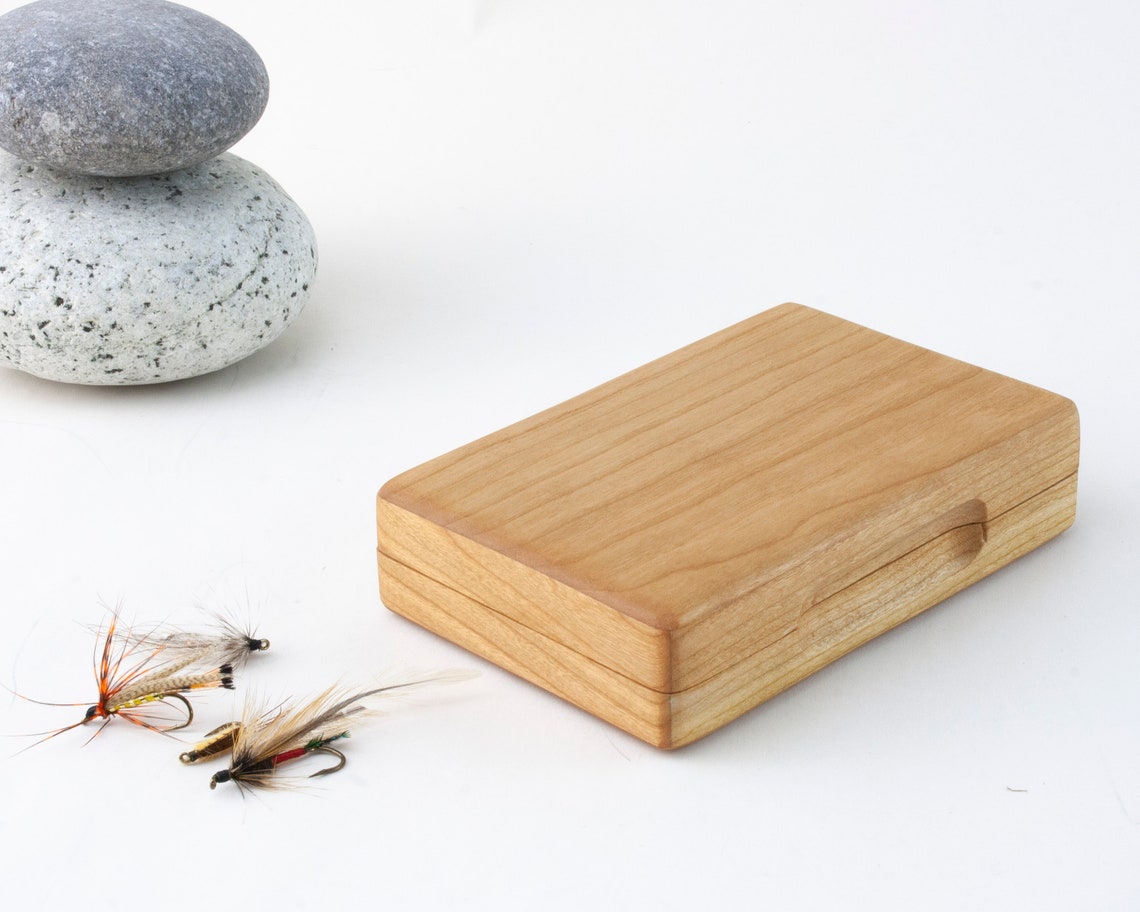 Handmade Cherry Wood Fly Box 3 X 4.5 Inch - Etsy Canada