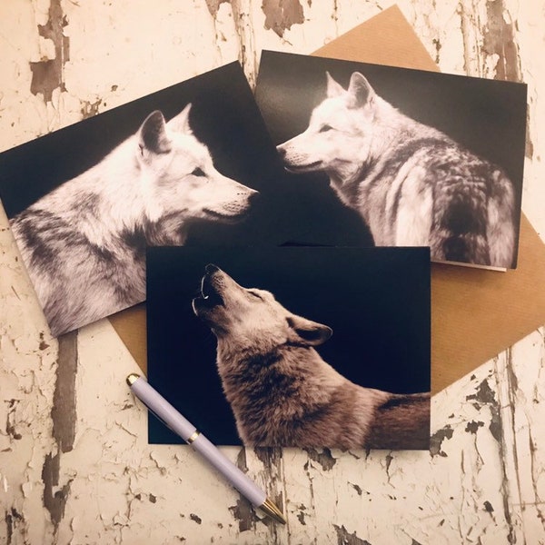 Wolf Greeting Cards - Etsy