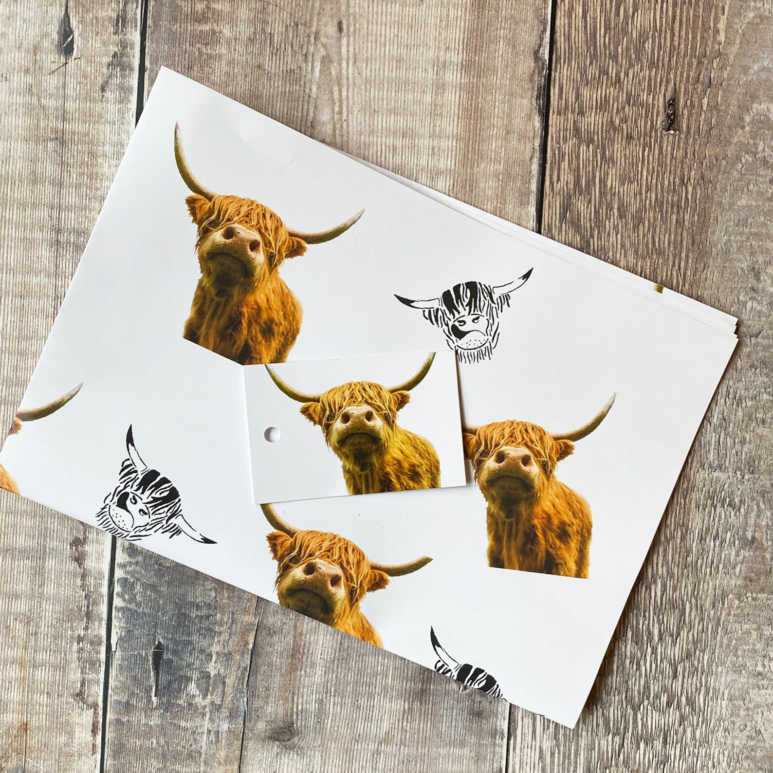 Highland Cow Wrapping Paper Highland Cow Gift Wrap - Etsy
