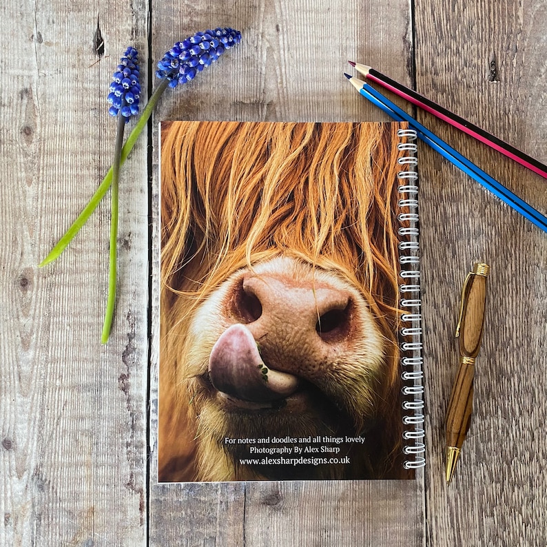 Notebook With Highland Cow Images on Front and Back A5 | Etsy