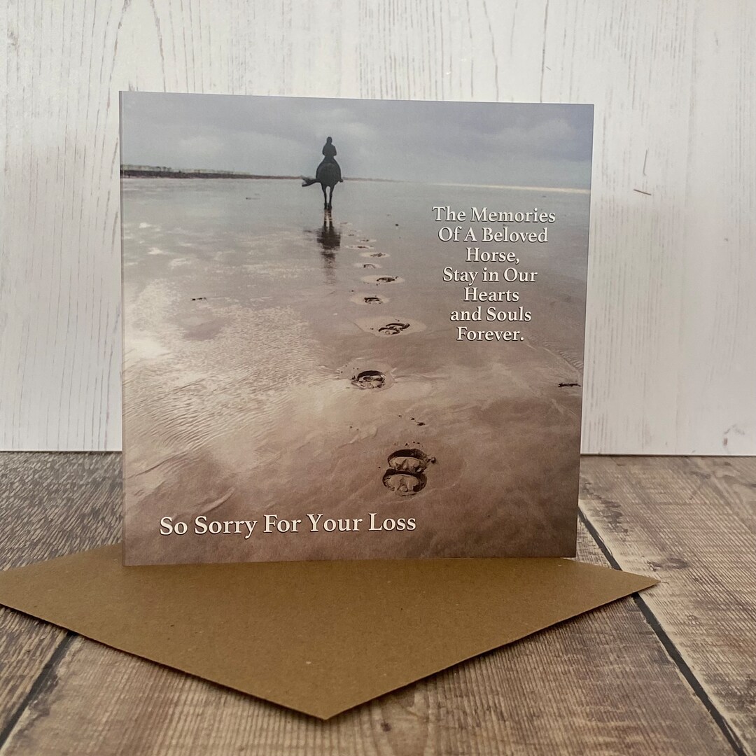 With Sympathy Horse Card Horse Loss Card-horses Stay in Our Heart and ...