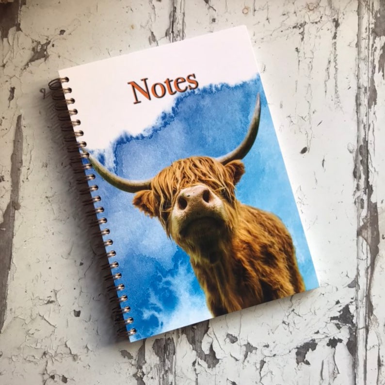 Notebook With Highland Cow Images on Front and Back A5 | Etsy