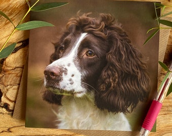 Springer Spaniel Greetings Card Spaniel Card Spaniel Art - Etsy UK