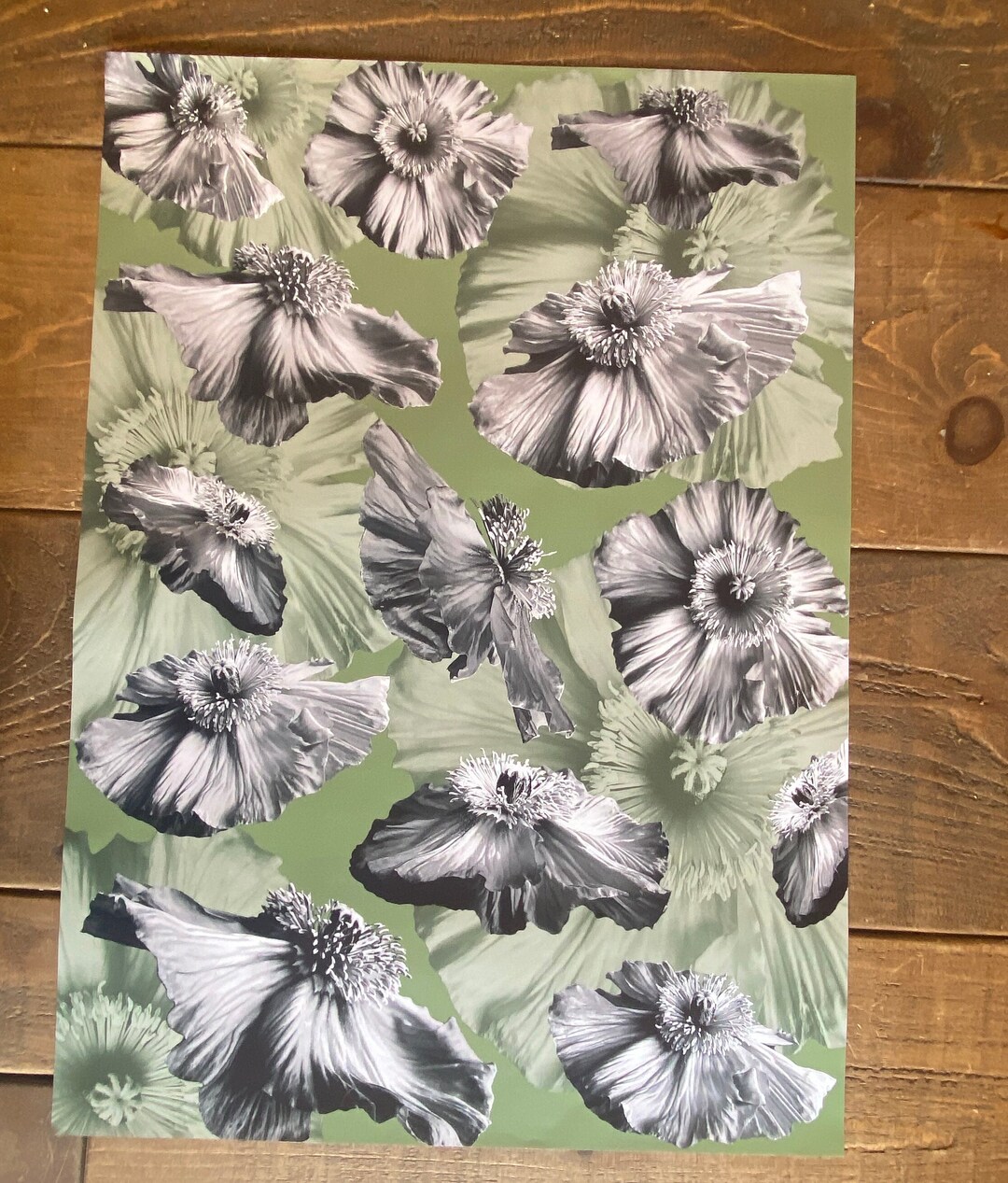 Poppy Flower Gift Wrapping Paper: Floral Print, Matching Gift Tags - Etsy