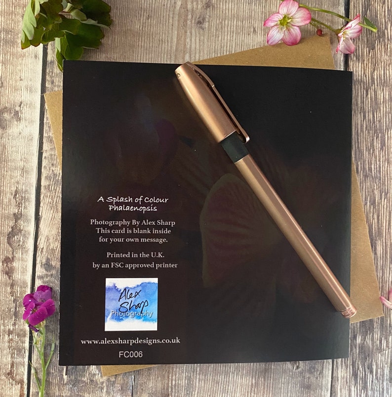 Orchid Greeting Card Greeting Card With Orchids on the Front - Etsy UK