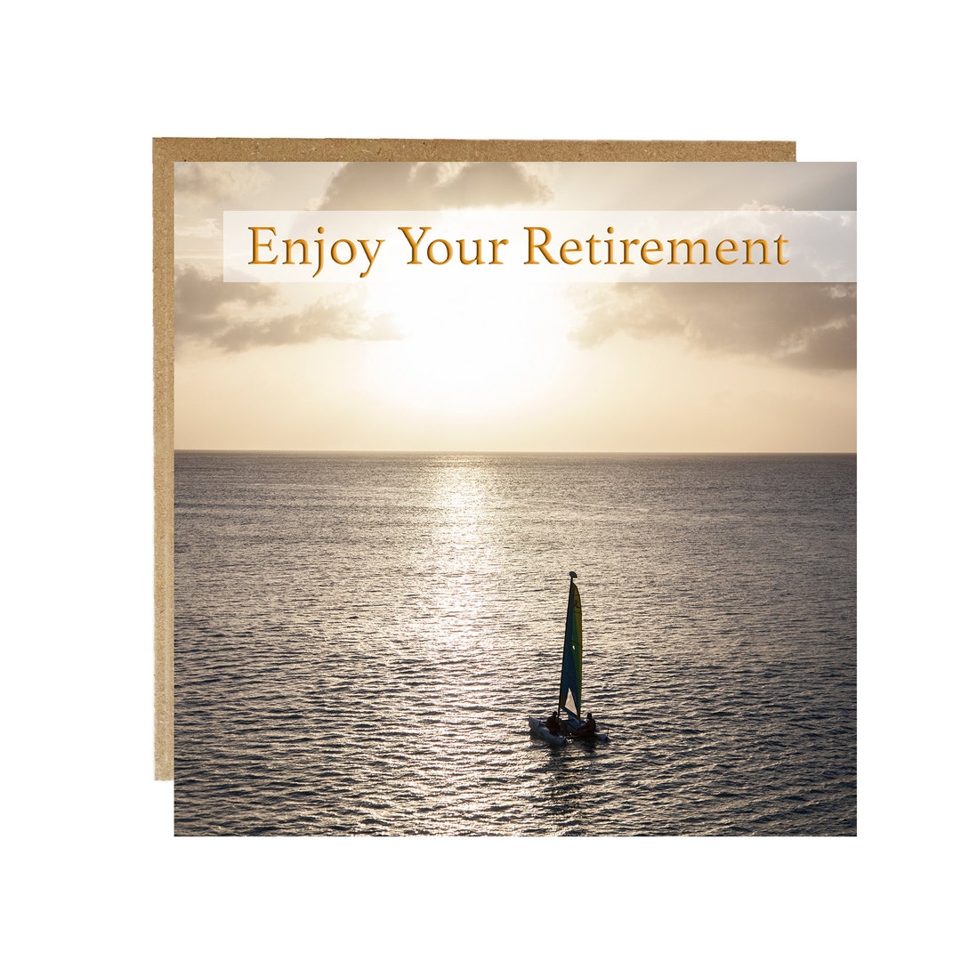 Sailing Boat Retirement Card: Antigua Sunset Greeting - Etsy