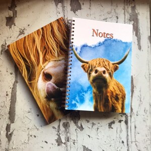 Notebook With Highland Cow Images on Front and Back A5 Notebook - Etsy