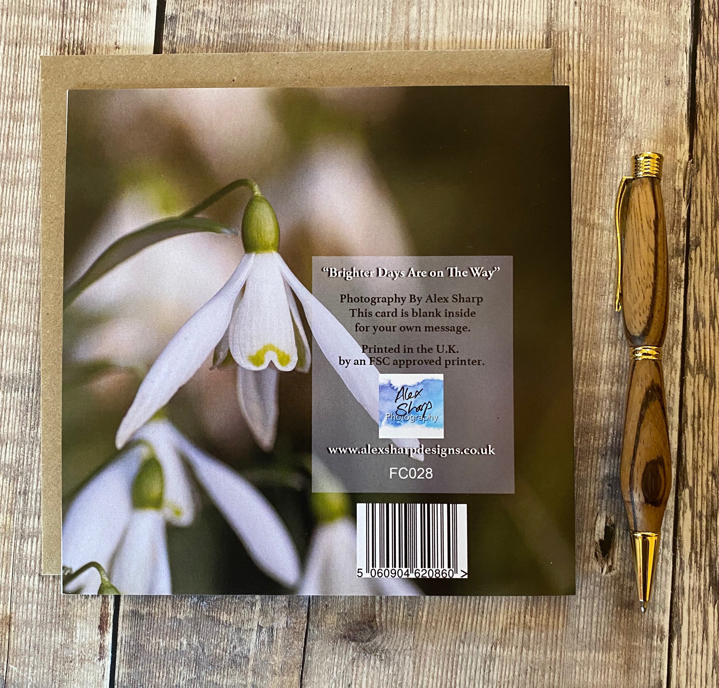 Snowdrop Greeting Card Pretty Snowdrop Card for Birthday or - Etsy
