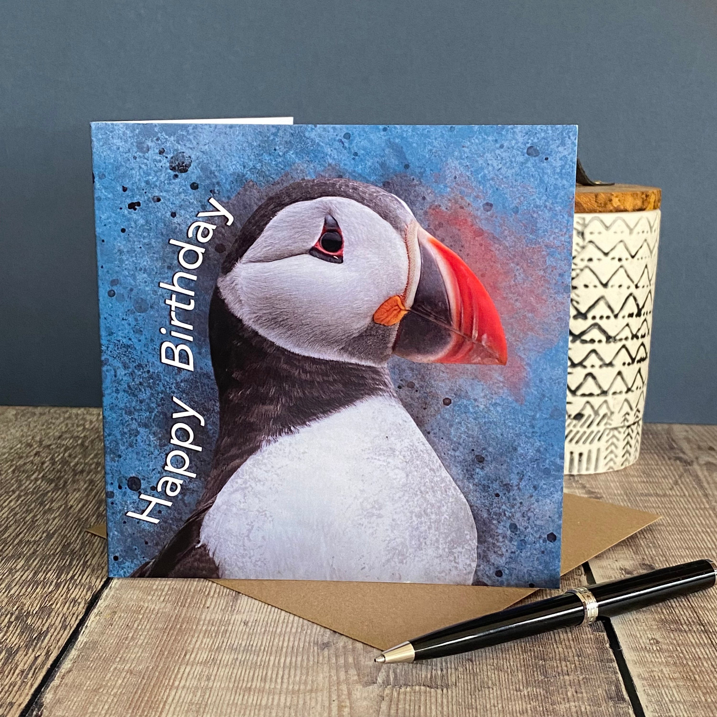 Puffin Greeting Card Puffin Birthday Card Atlantic Puffin - Etsy