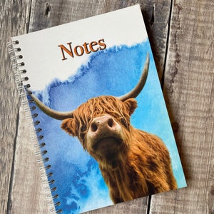 Notebook With Highland Cow Images on Front and Back A5 Notebook - Etsy