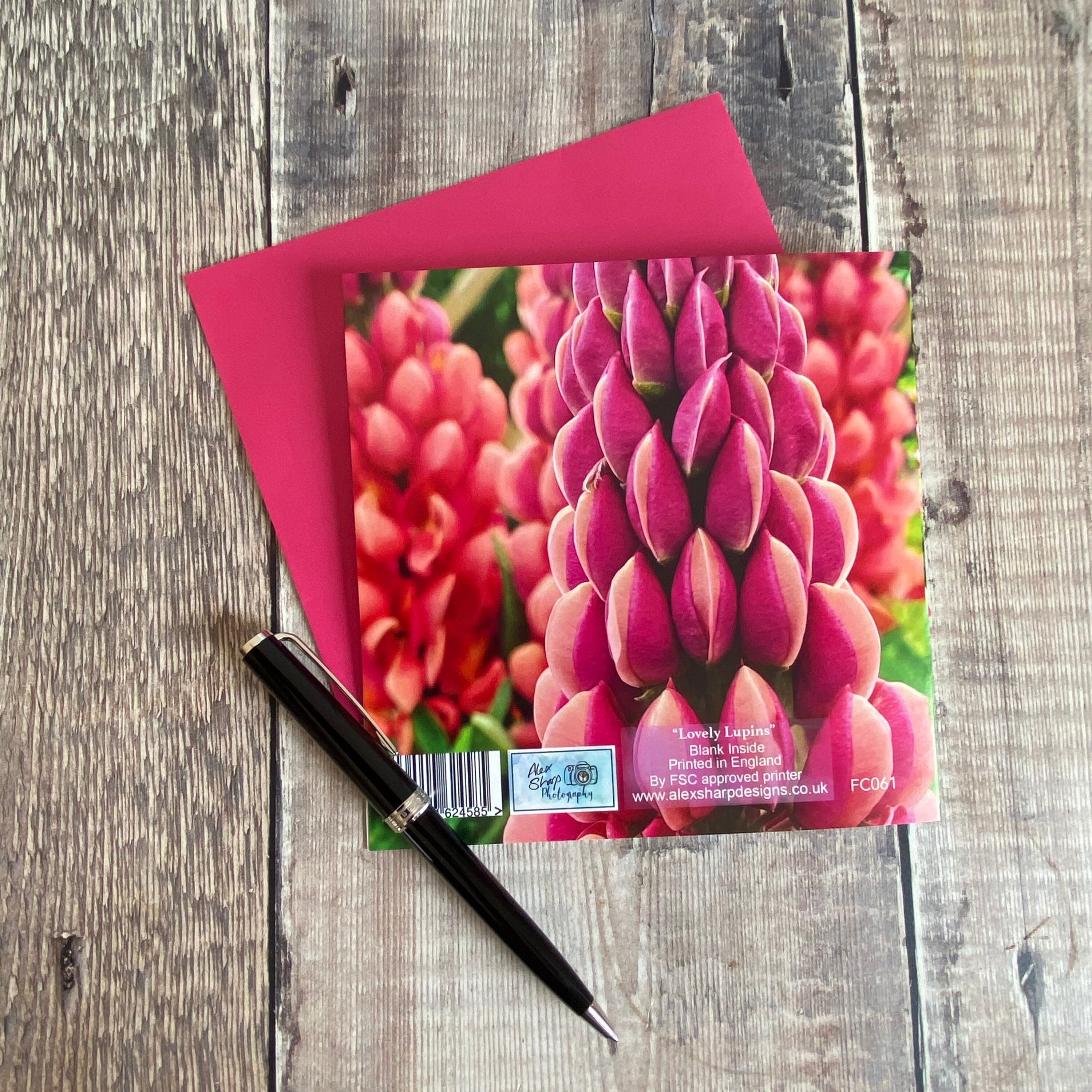 Lupin Greeting Card Orange Lupin Card Flower Birthday Card - Etsy