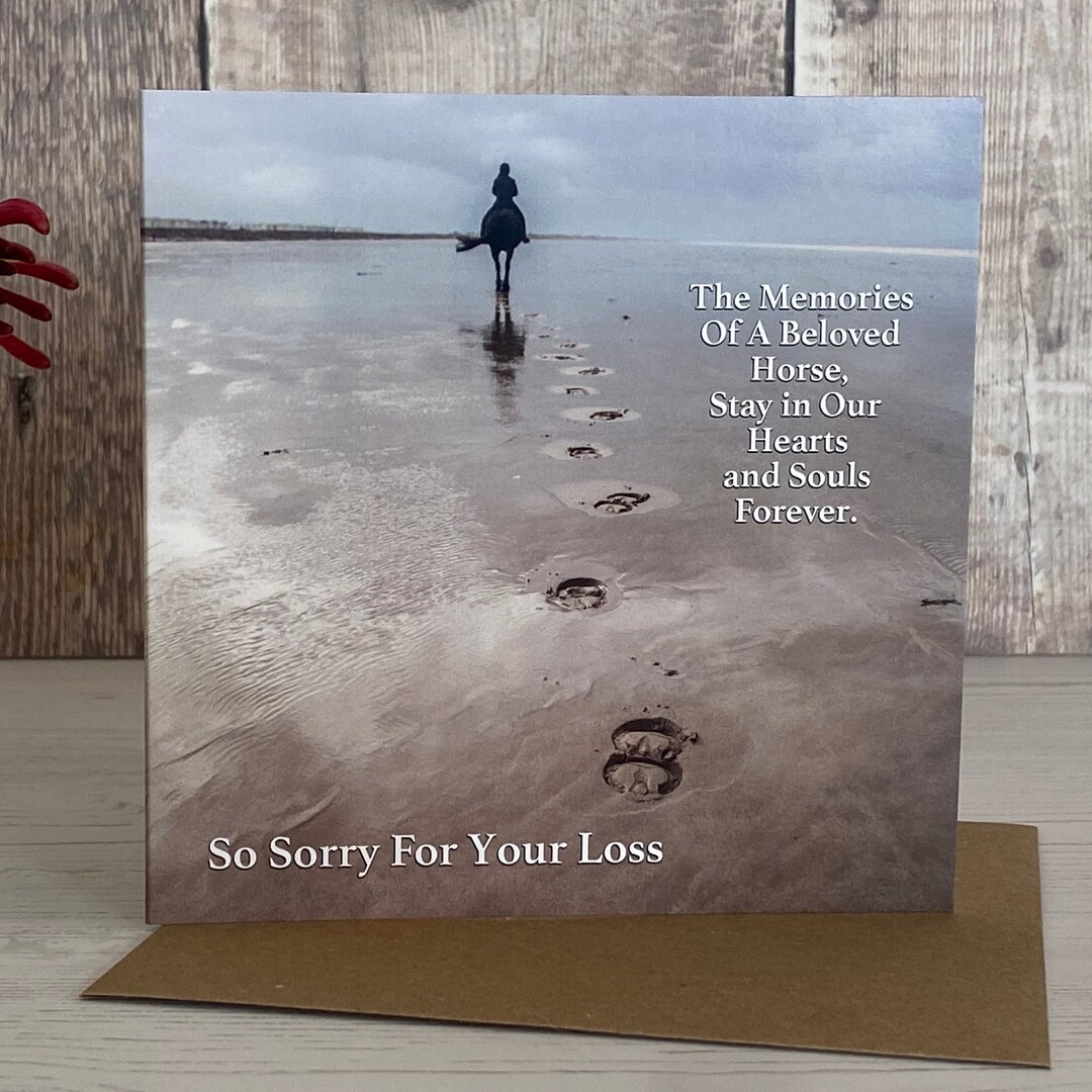 With Sympathy Horse Card Horse Loss Card-horses Stay in Our Heart and ...