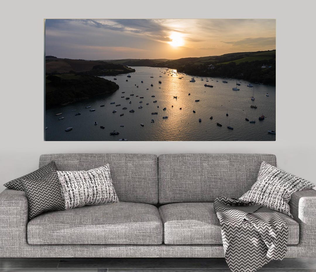 Salcombe Estuary Sunrise Canvas Print - Devon Coastal Wall Art - Etsy