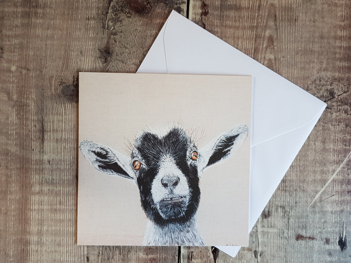 Goat Card Blank Card Greetings Card Farm Animal - Etsy UK