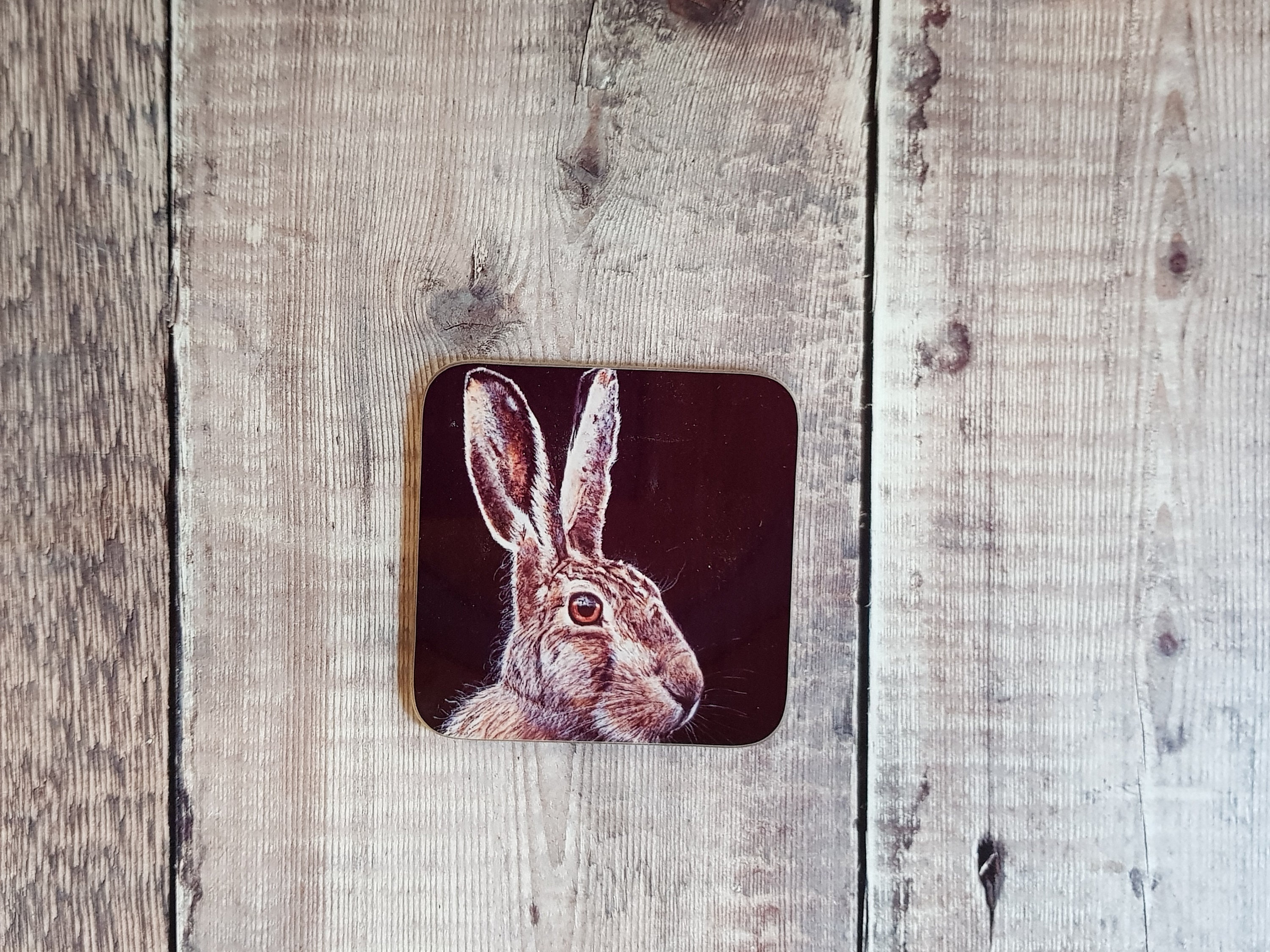Hare Coaster Wooden Coaster Hare Kitchenware Rabbit Decor Hare Gift ...