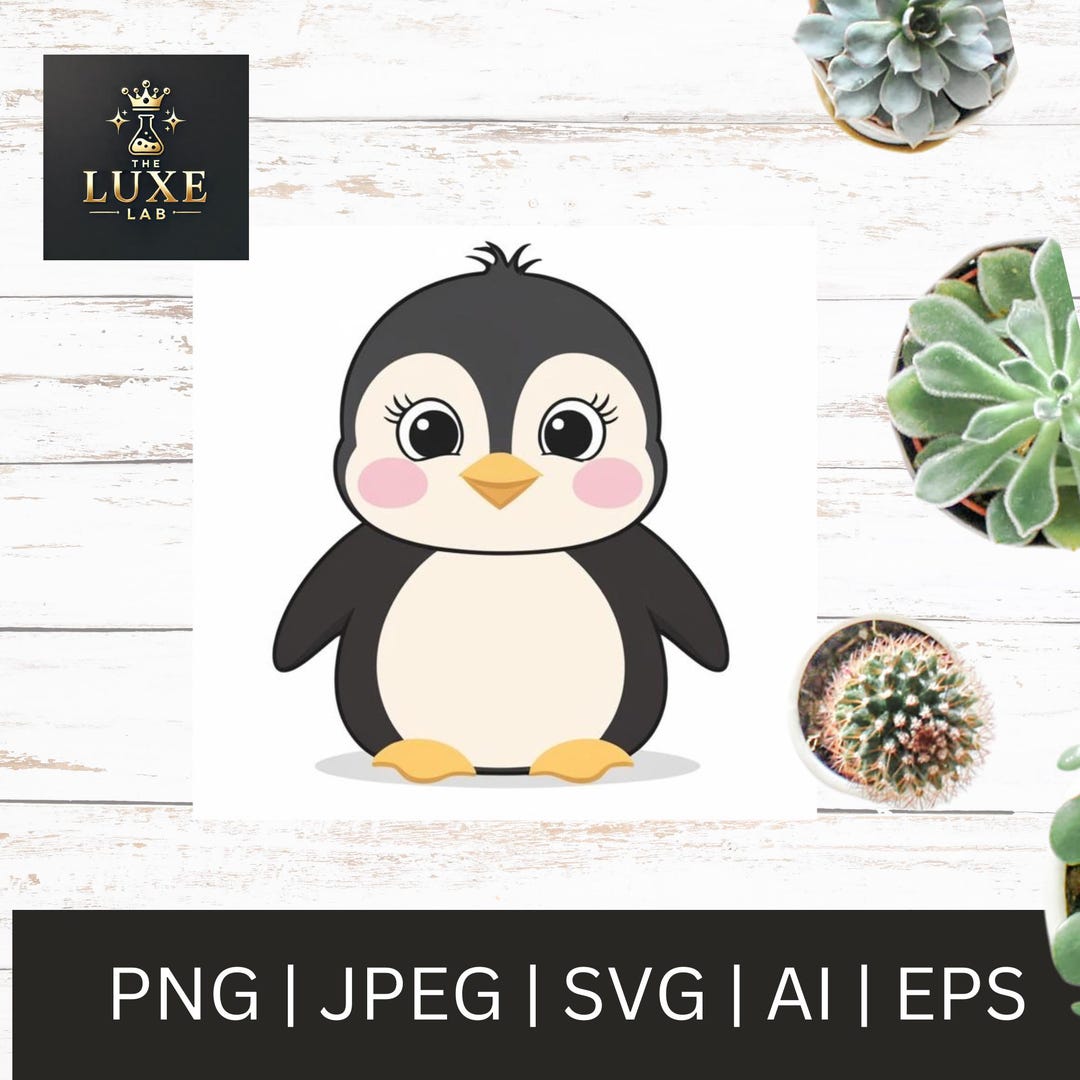 Cute Baby Penguin Clipart Bundle: Digital Graphics for Nursery Decor ...