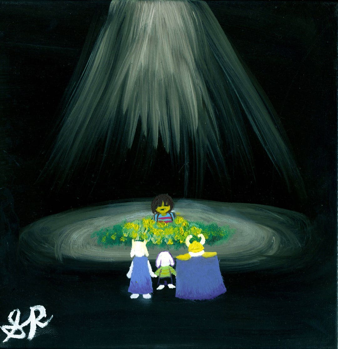 Undertale Art Print "family" Oil Painting Gaming Various Sizes Giclee ...