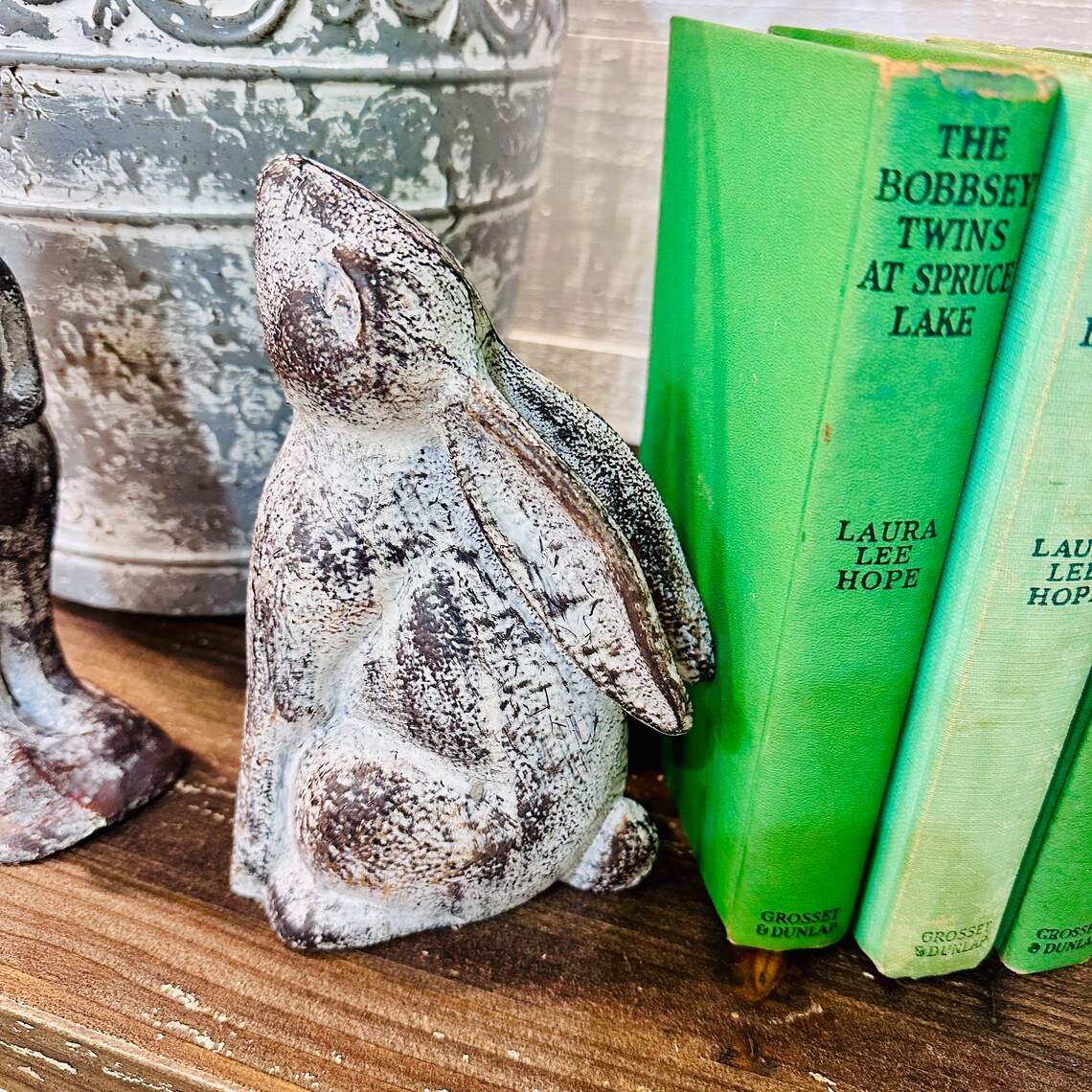 Large Set of Bunny Booked, Easter Bunny Rabbit Desk Decor Bookend - Etsy
