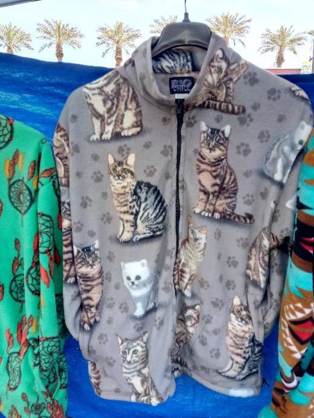 Lightweight Fleece Cat Design Jacket Medium Large Xl and 2x Available ...