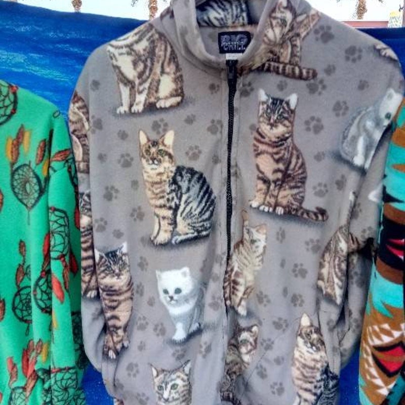 Cat Print Jacket - Etsy
