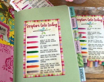 Bible Journaling Color Code - Etsy