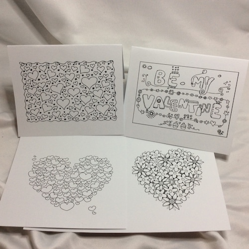 Color Your Own Greeting Cards set 5 - Etsy