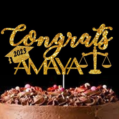Lawyer Graduation Cake Topper-law School Graduation - Etsy