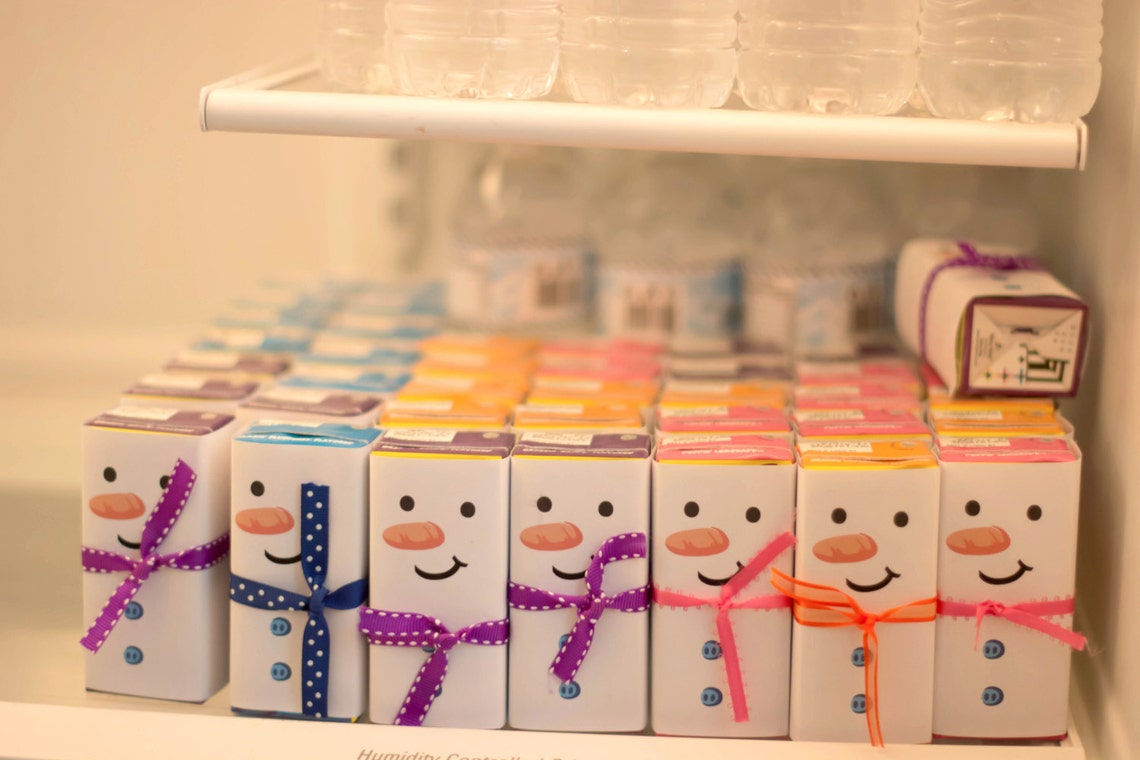 INSTANT DOWNLOAD Snowman Juice Box Labels Winter Onederland - Etsy
