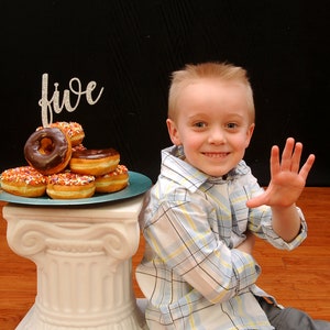 Five Cake Topper - Fifth Birthday Cake Topper - Photo Prop Cake Topper ...