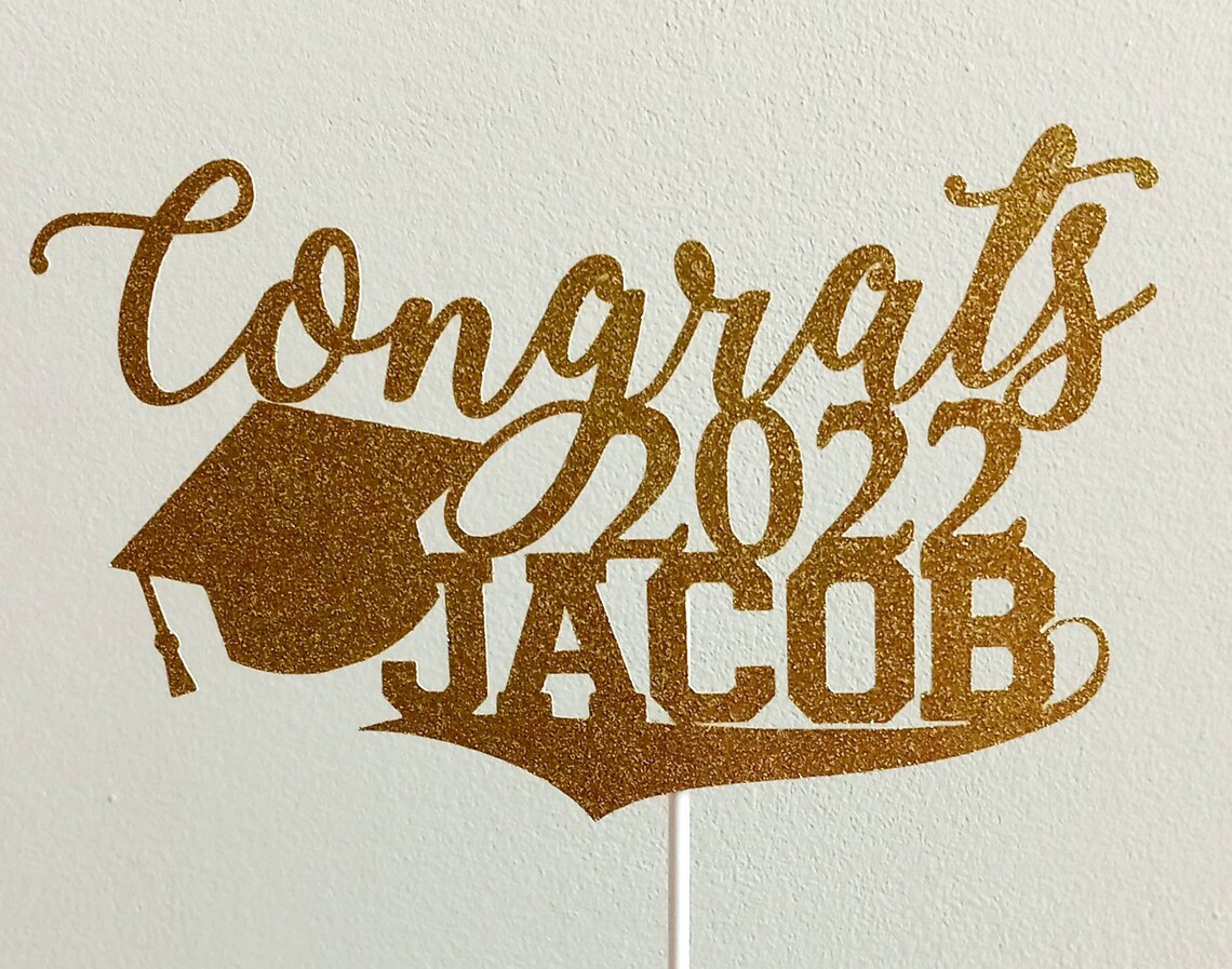 Graduation Party Decorations - Graduation Cake Topper - Personalized ...