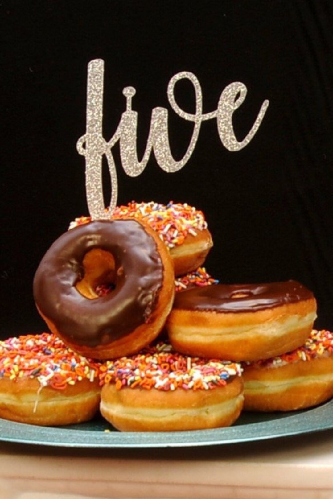 Five Cake Topper - Fifth Birthday Cake Topper - Photo Prop Cake Topper ...