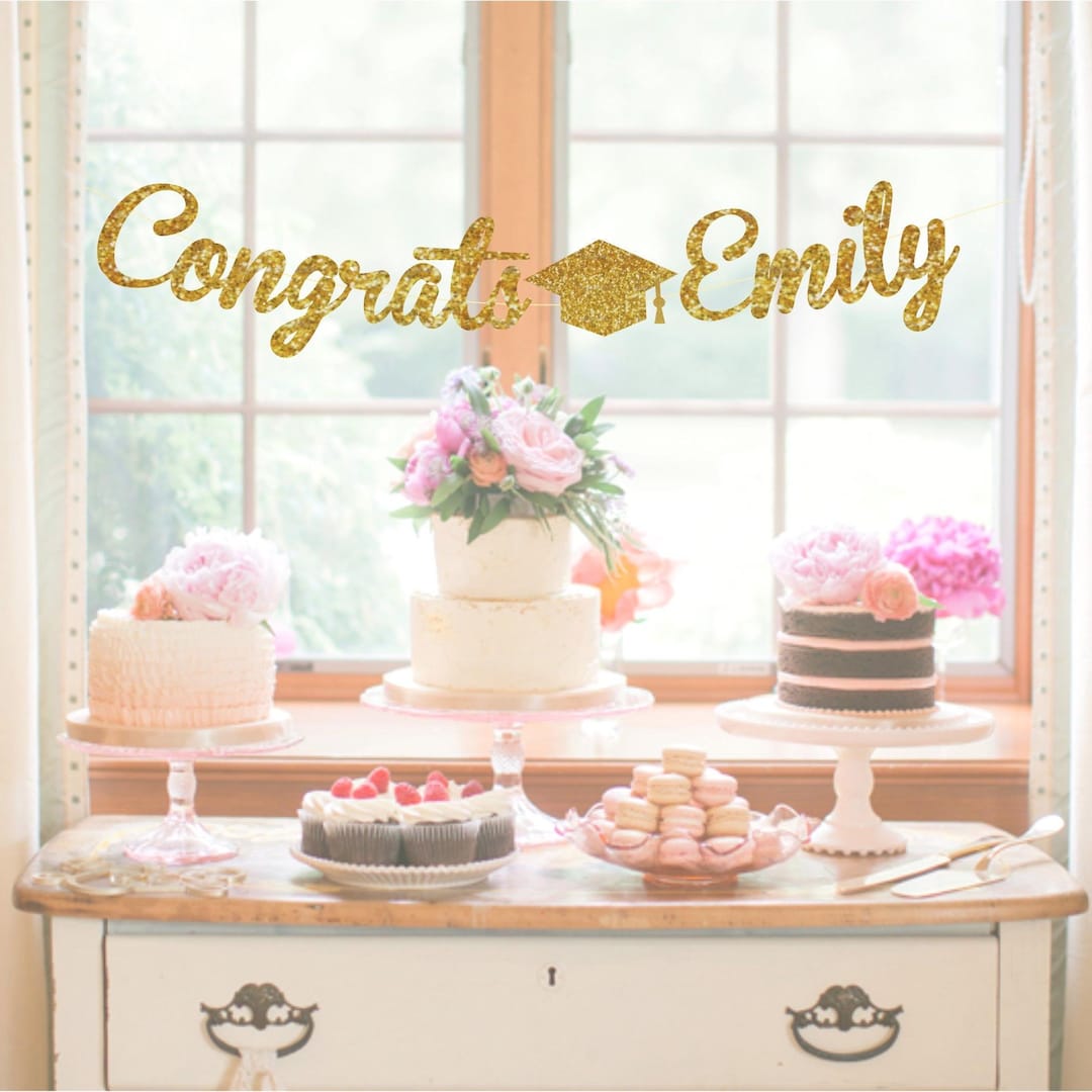 Custom Congrats Graduation Banner - Graduation Banner - Congratulations ...