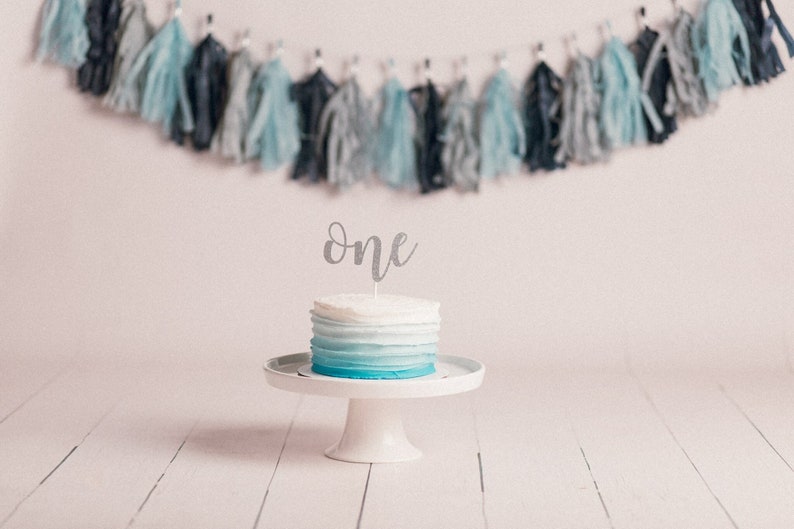 One Cake Topper First Birthday Cake Topper Smash Cake Etsy