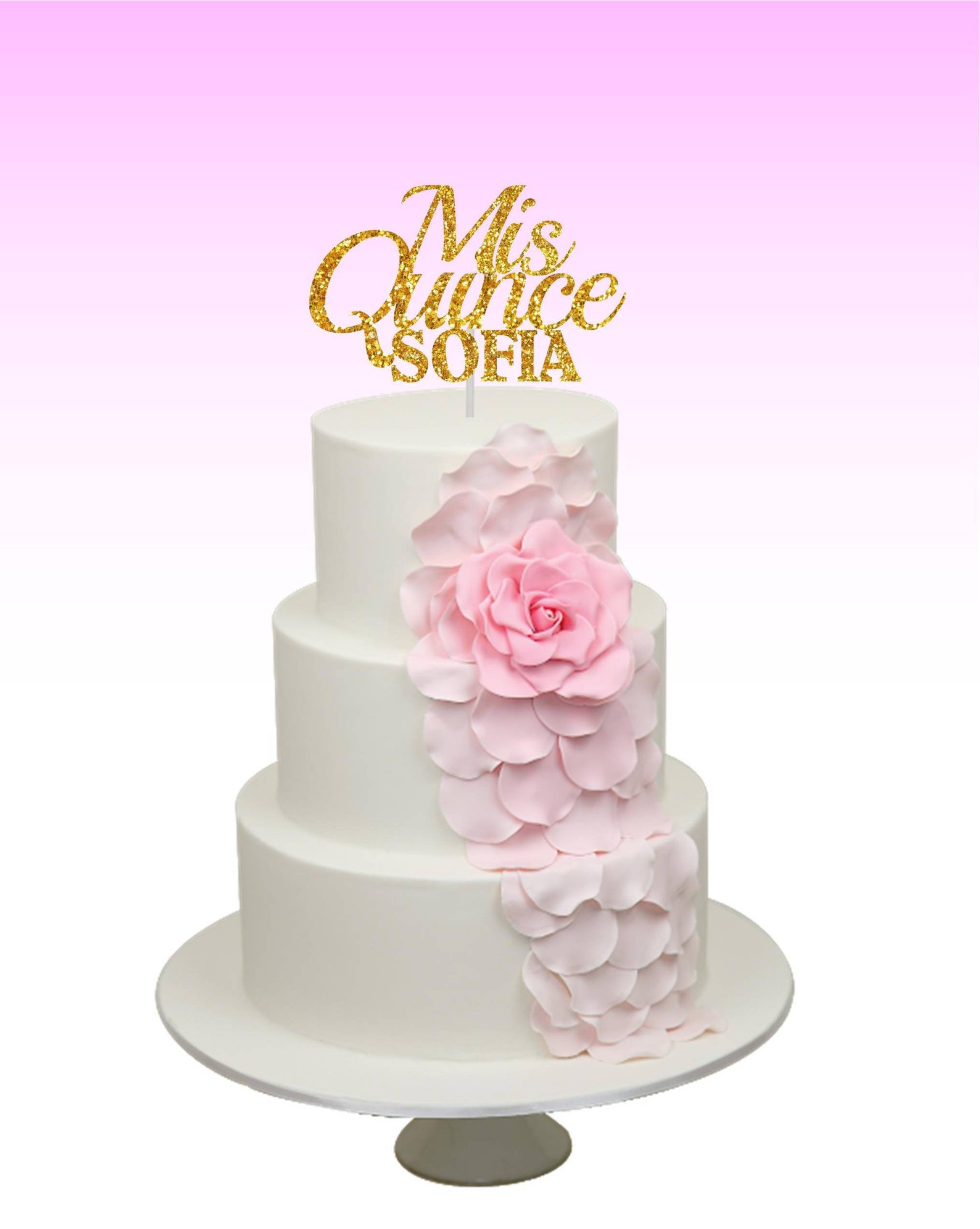 Mis Quince Cake Topper-custom Cake Topper-15th Birthday Party | Etsy