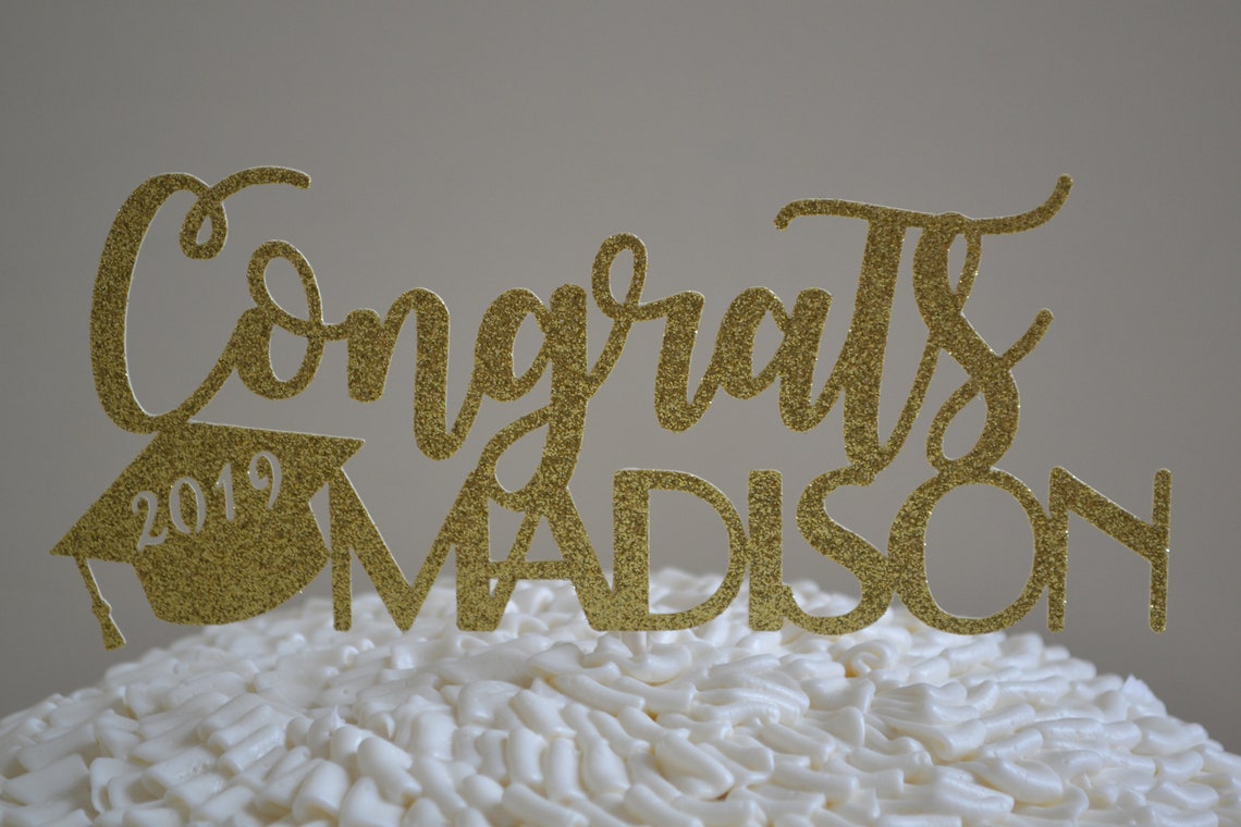 Custom Graduation Party Cake Topper - Graduation Party Decorations ...