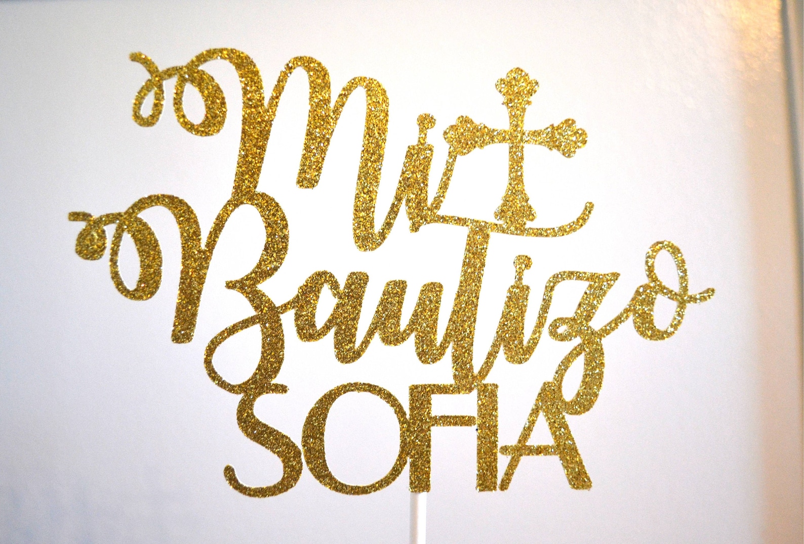 Custom Mi Bautizo Cake Topper Baptism Party Decorations | Etsy