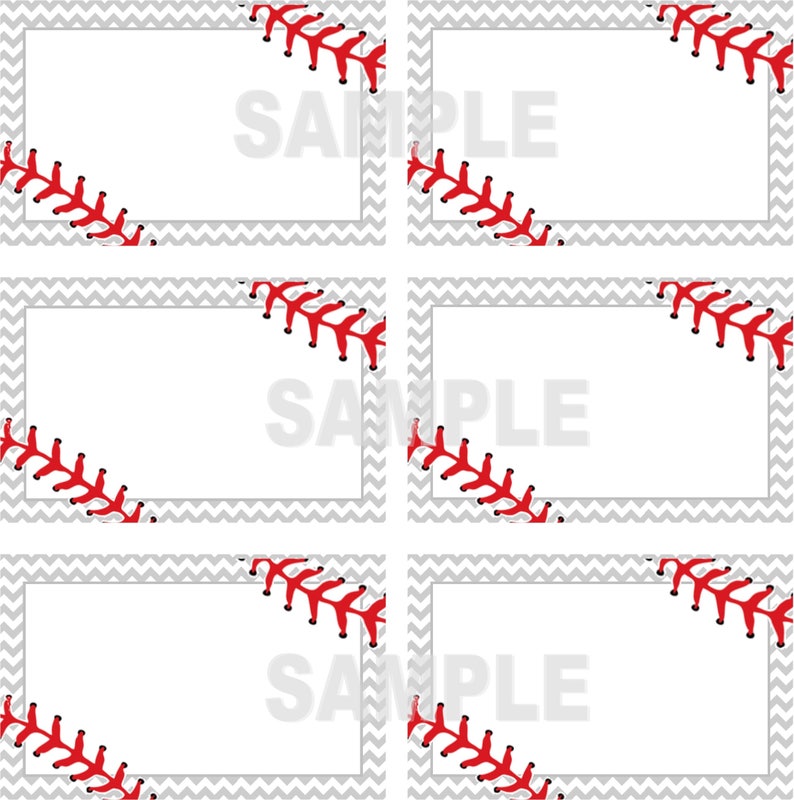 INSTANT DOWNLOAD Baseball Party Food Labels Baseball - Etsy