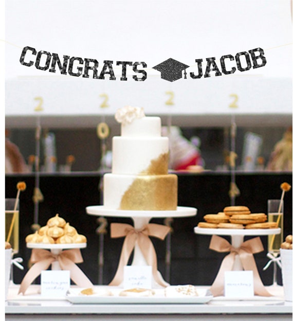 Custom Congrats Graduation Banner - Graduation Banner - Congratulations ...