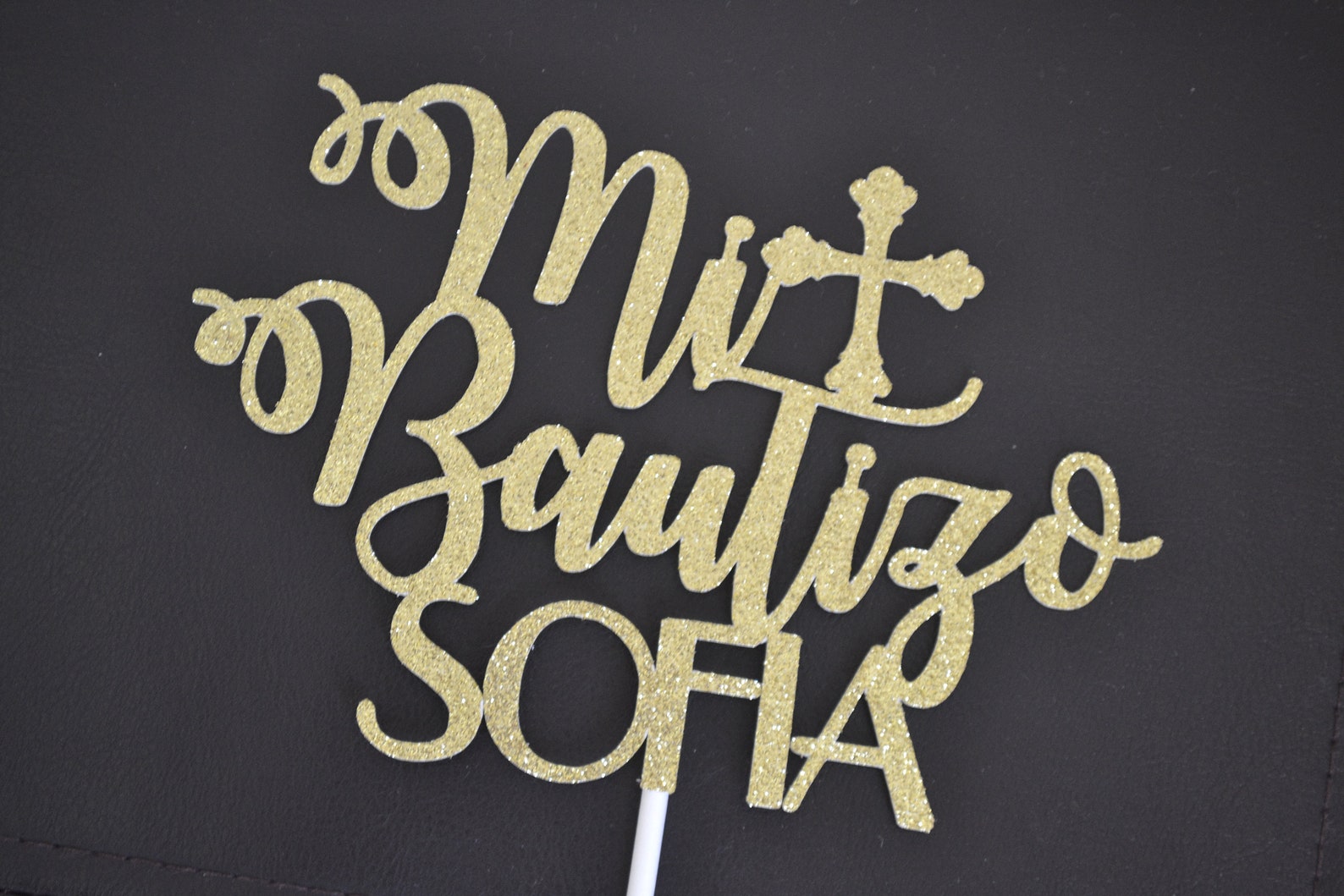 Custom Mi Bautizo Cake Topper Baptism Party Decorations | Etsy