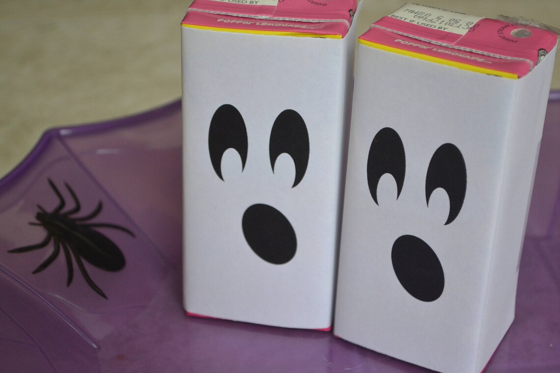 INSTANT DOWNLOAD Halloween Party Juice Box Labels - Printable Ghost ...