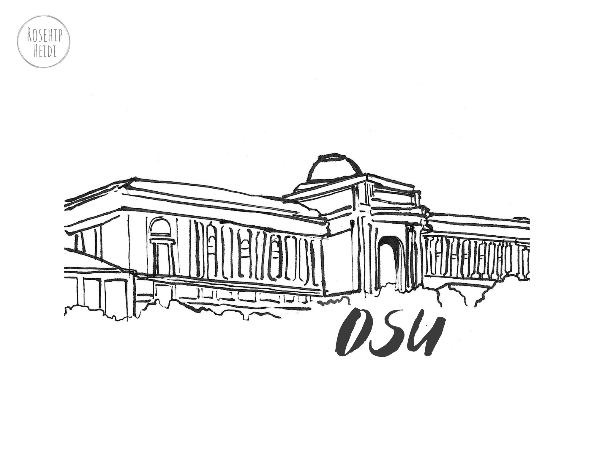 Memorial Union Oregon State University OSU MU Go Beavers - Etsy UK