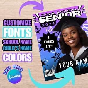 10 Graduation Magazine Cover, Magazine Prom Cover, Homecoming Fully ...