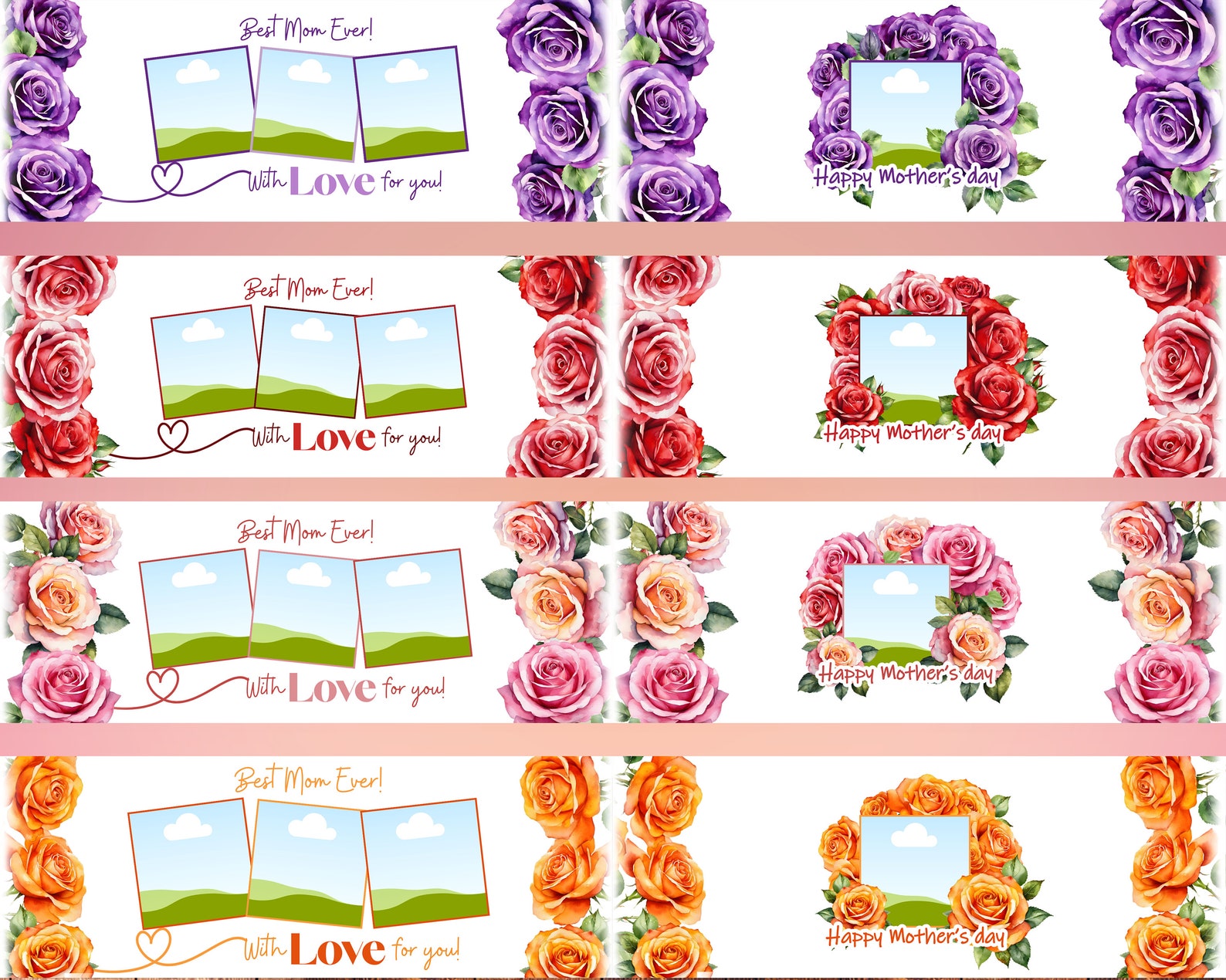 8 Best Mom Ever Mother's Day Mug Wrap Bundle Mug PNG Sublimation ...
