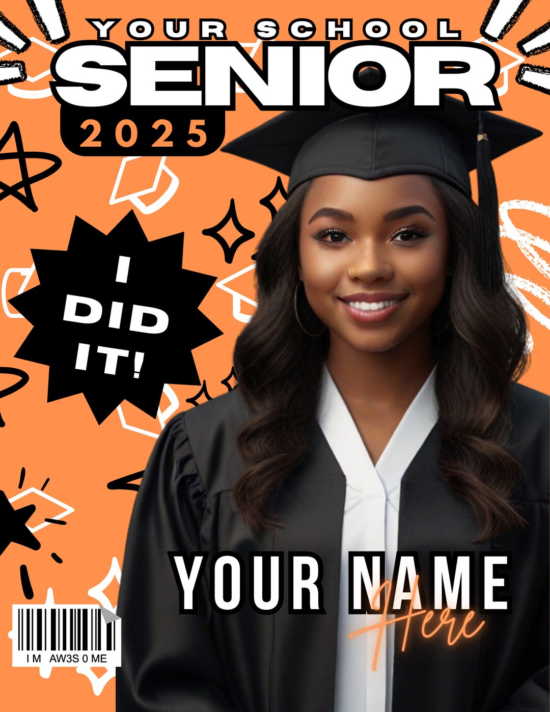 10 Graduation Magazine Cover, Magazine Prom Cover, Homecoming Fully ...