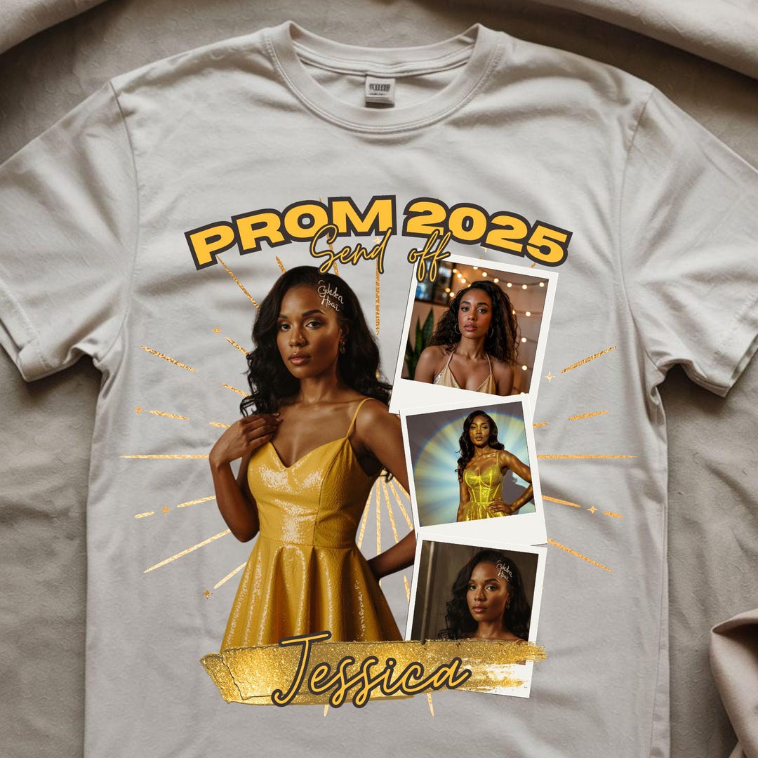 8 Prom T Shirt Design Canva Template Bundle, Add Photo 2025 Send off T ...