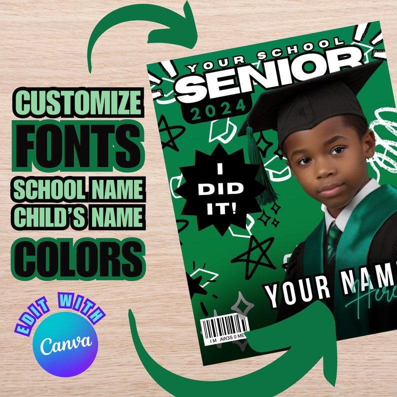 10 Graduation Magazine Cover, Magazine Prom Cover, Homecoming Fully ...