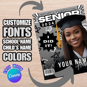 10 Graduation Magazine Cover, Magazine Prom Cover, Homecoming Fully ...