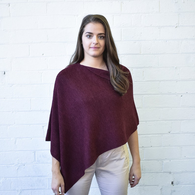 Navy Lightweight Merino Wool Poncho Petite Poncho Petite - Etsy