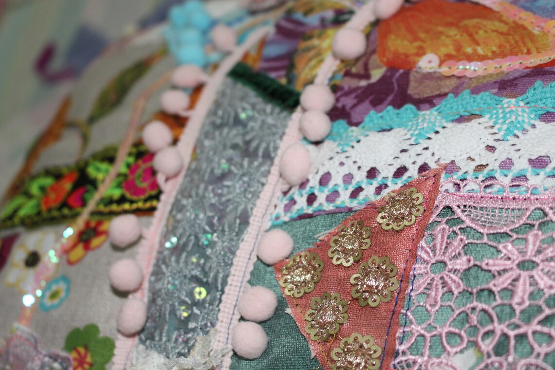 Gypsy Patchwork Bohemian Long Fringe Across Body Messenger Bag - Etsy